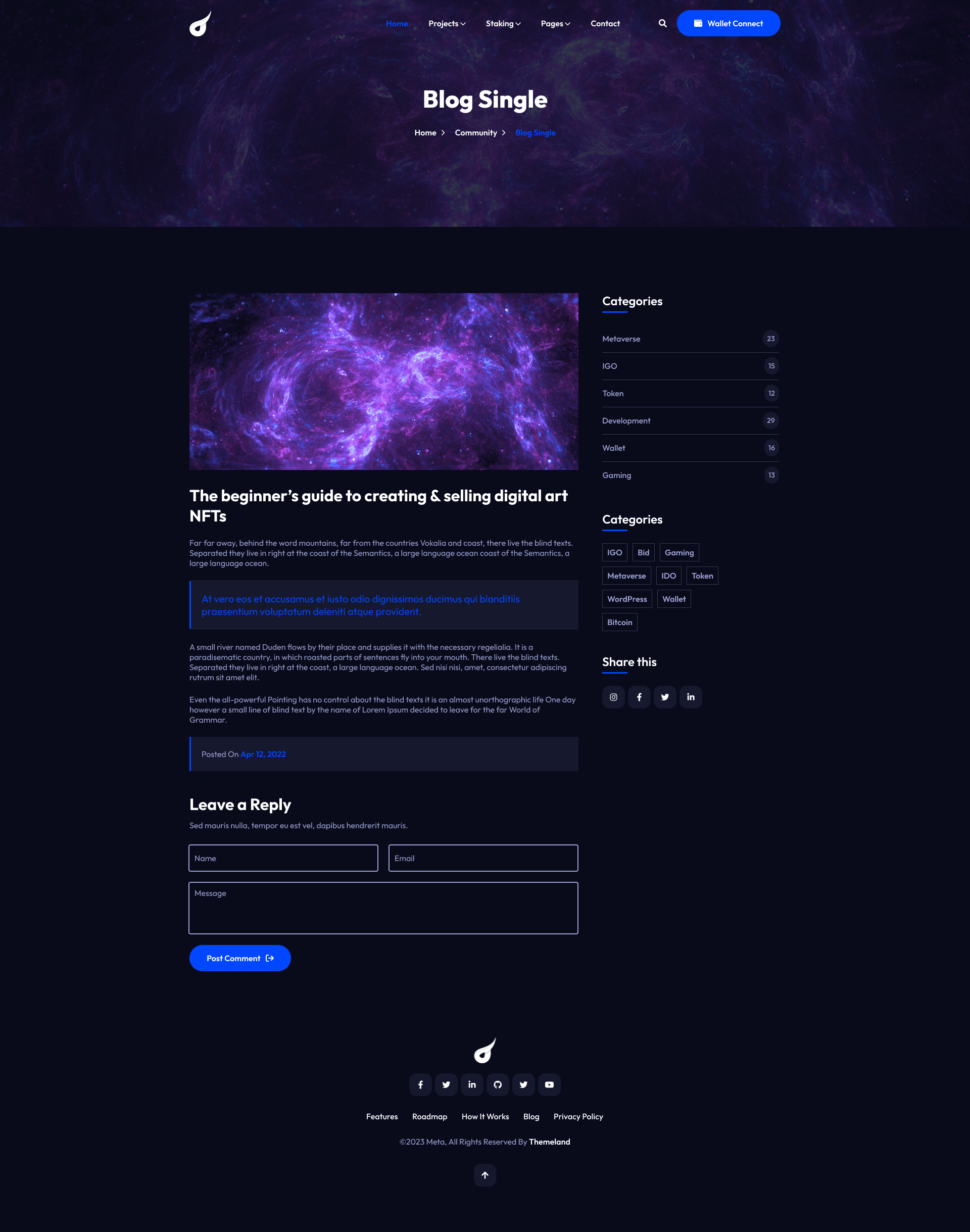 Meta - IGO Launchpad Figma Template by theme_land | ThemeForest